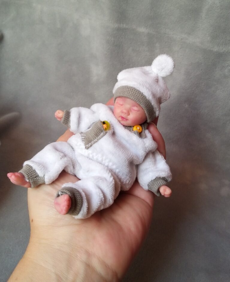 Silicone mini baby boy sleeping doll 5 inch | Kovalevadoll -tiny ...