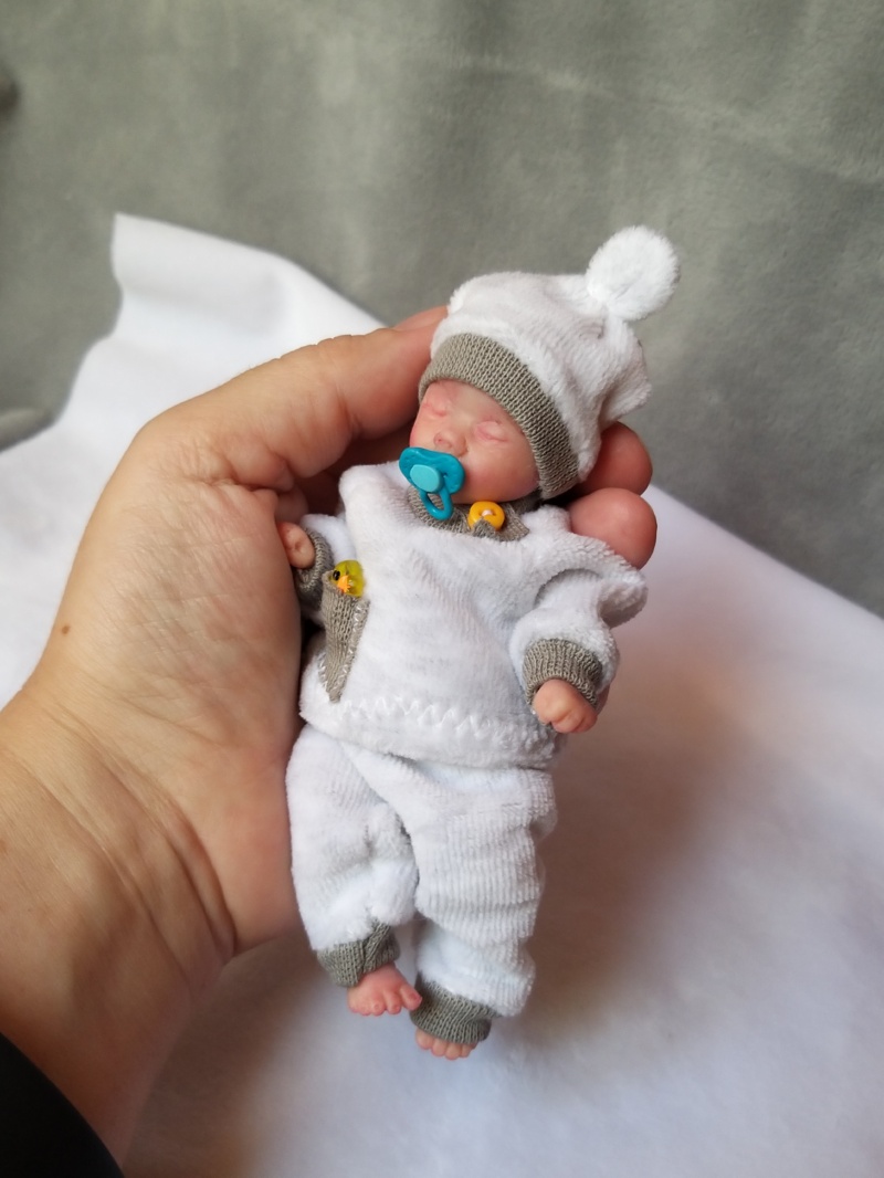 Silicone mini baby boy sleeping doll 5 inch | Kovalevadoll -tiny ...