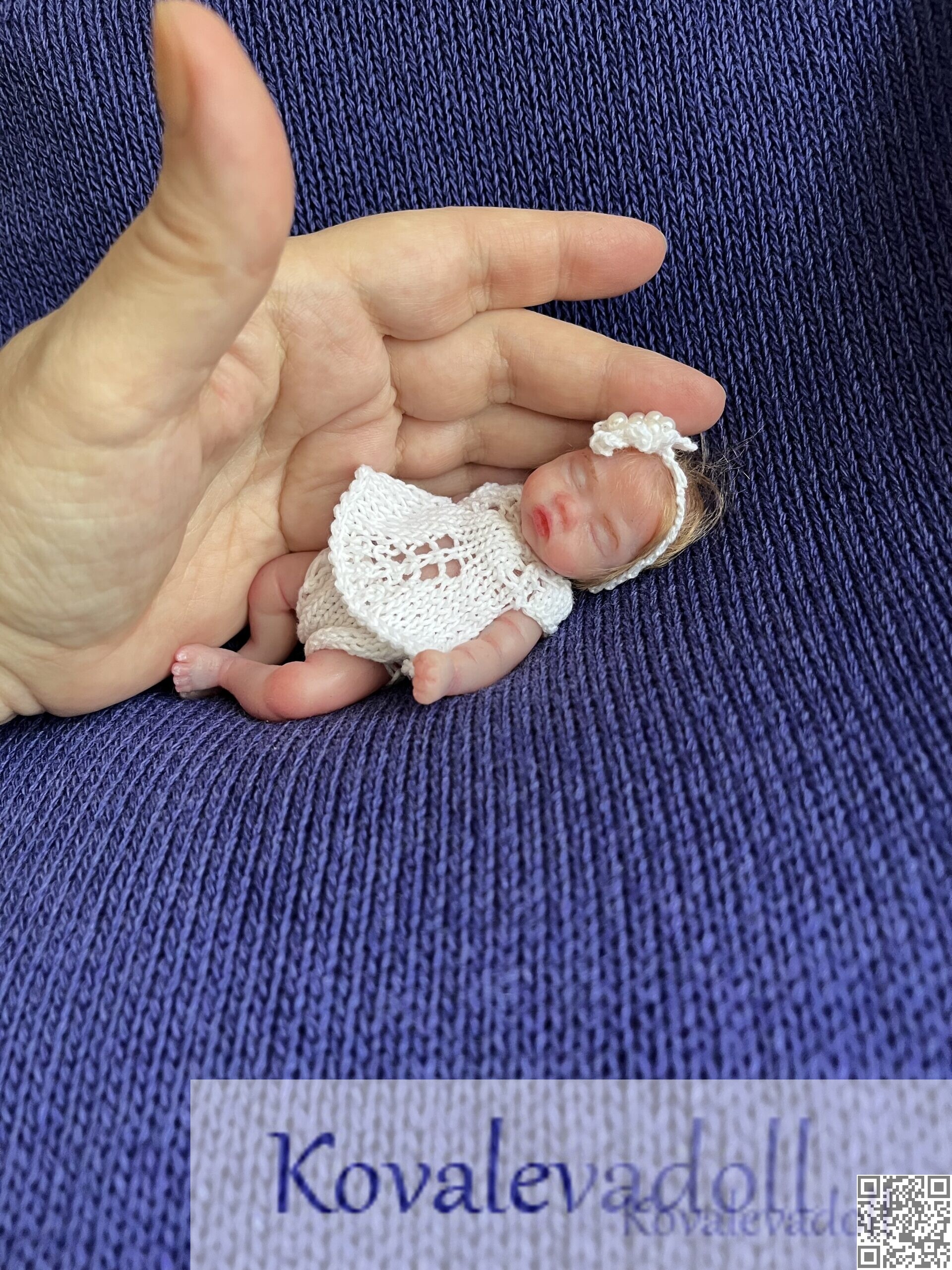 Cute silicone baby doll 5 inch Akaila by Kovalevadoll | Kovalevadoll ...